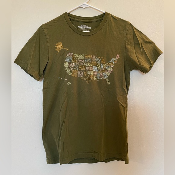 Threadless | Shirts | Threadless Usa Graphic Tee America Map | Poshmark